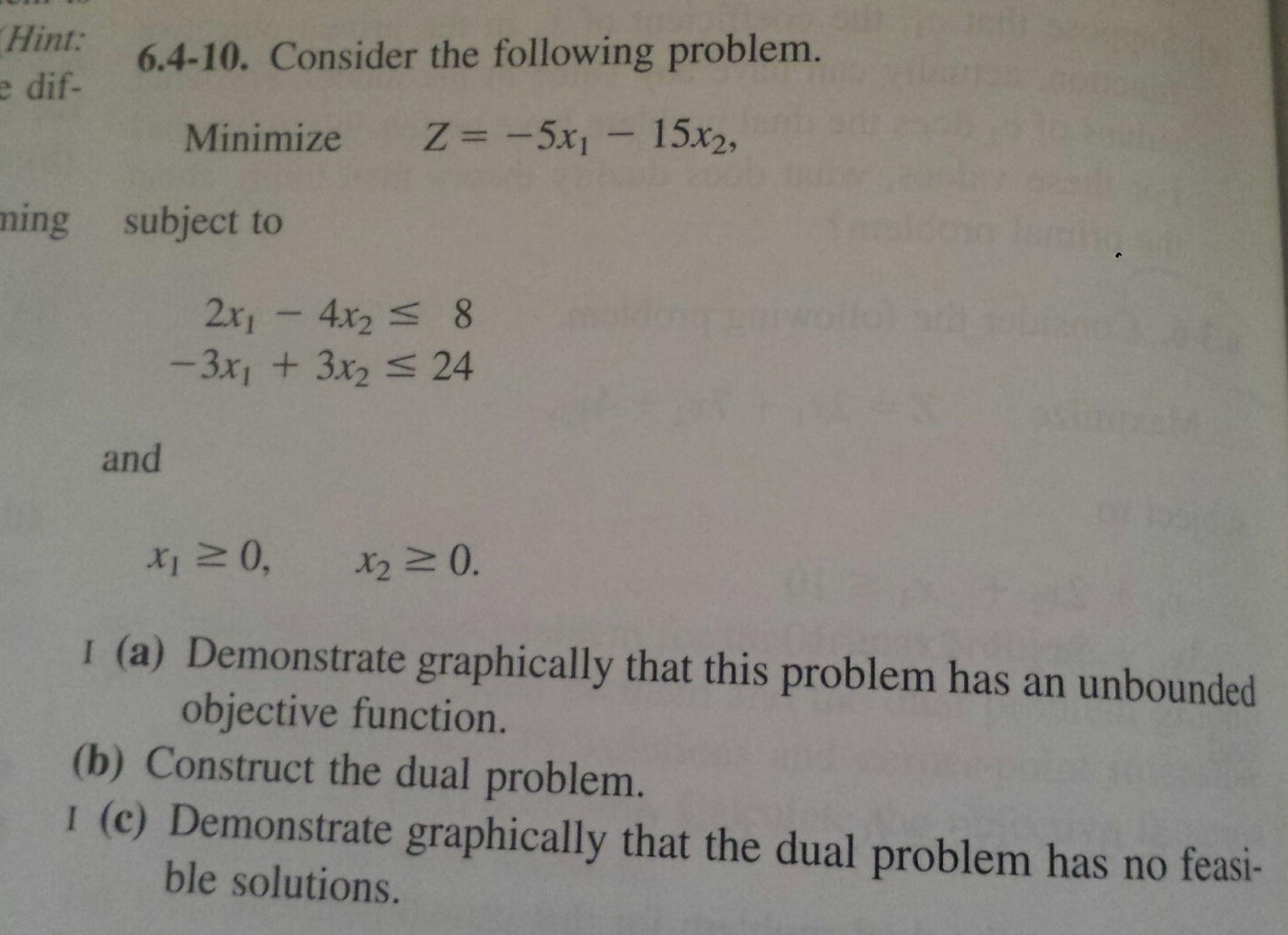 6.4-10. Consider the following problem. Minimize Z = | Chegg.com