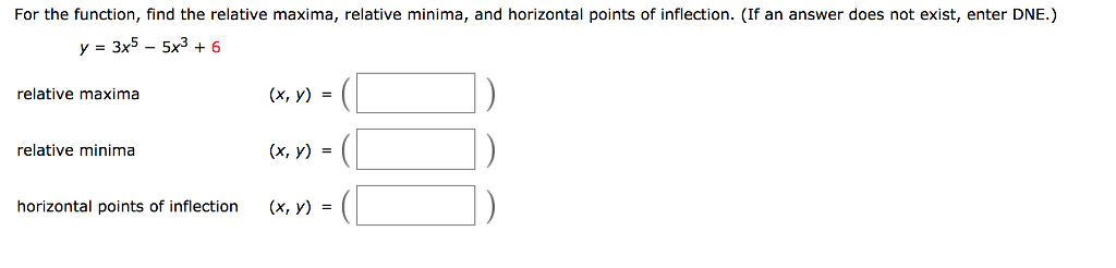 Solved For the function, find the relative maxima, relative | Chegg.com