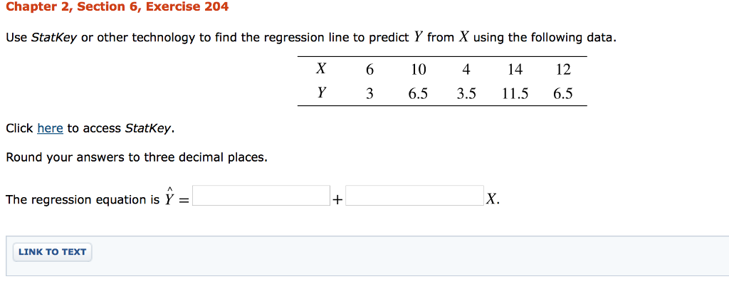 Solved Chapter 2, Section 6, Exercise 204 Use Statkey or | Chegg.com