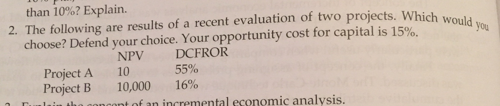 Solved than 10%? Explain. 2. The following are results of a | Chegg.com