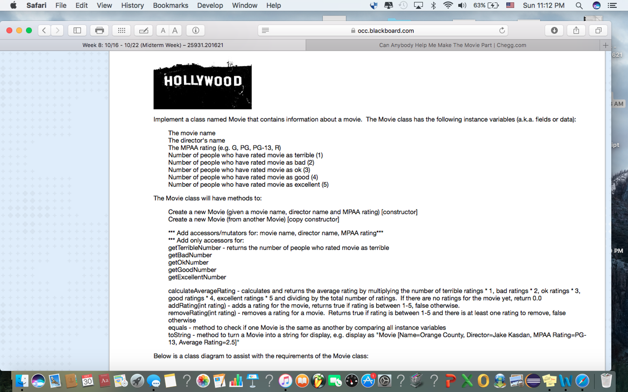 Implement a class named Movie that contains | Chegg.com Implement a class named Movie that contains | Chegg.com