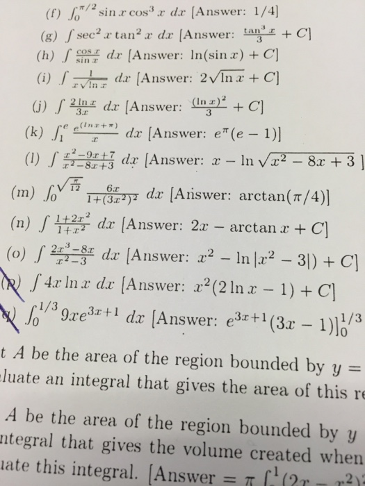 Solved Integral pi 2 0 Sin X Cos 3 X Dx Integral Sec 2 Chegg