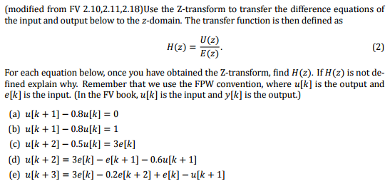 Solved Use the Z-transform to transfer the difference | Chegg.com