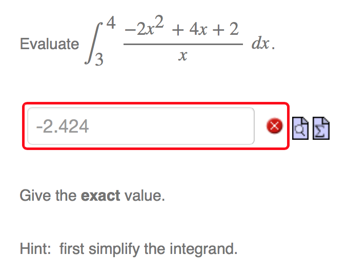 Solved 4 2x2 4x 2 Evaluate Dx 2 424 Give The Exact Value Chegg Solved 4 2x2 4x 2 Evaluate Dx 2 424 Give The Exact Value Chegg