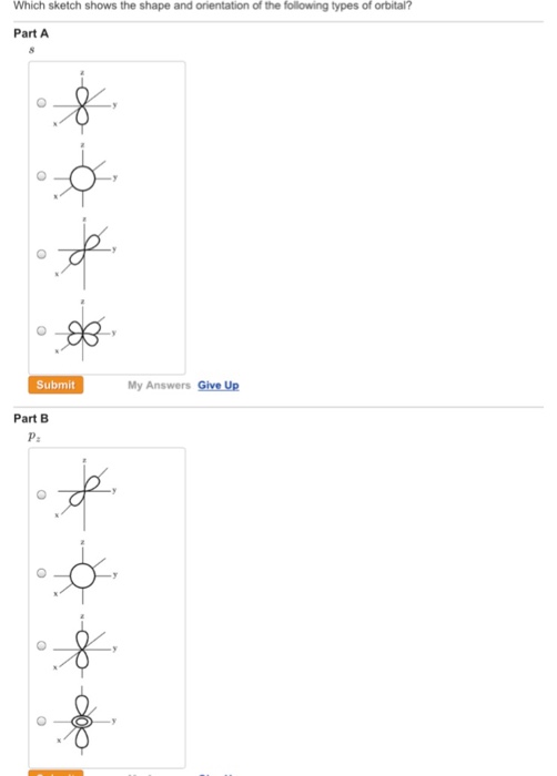 Solved Which sketch shows the shape and orientation of the | Chegg.com