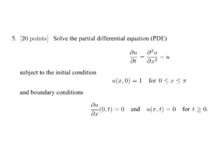 Solved Solve the partial differential equation Partial | Chegg.com