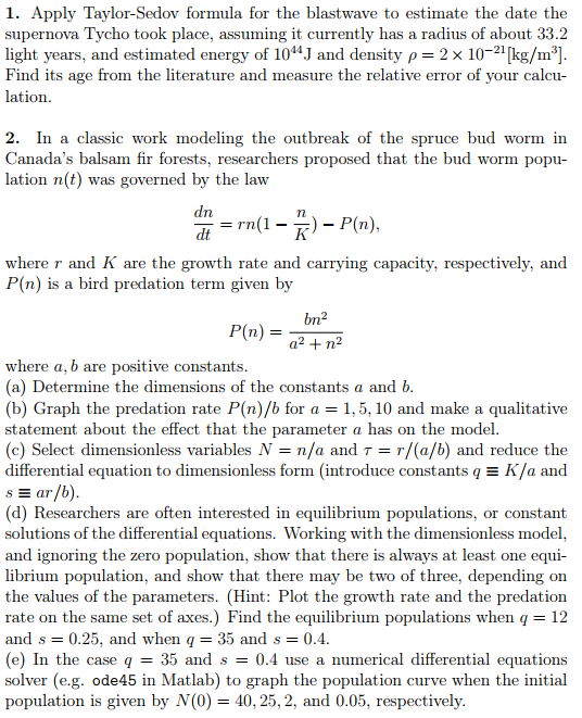 Solved Apply Taylor-Sedov formula for the blastwave to | Chegg.com