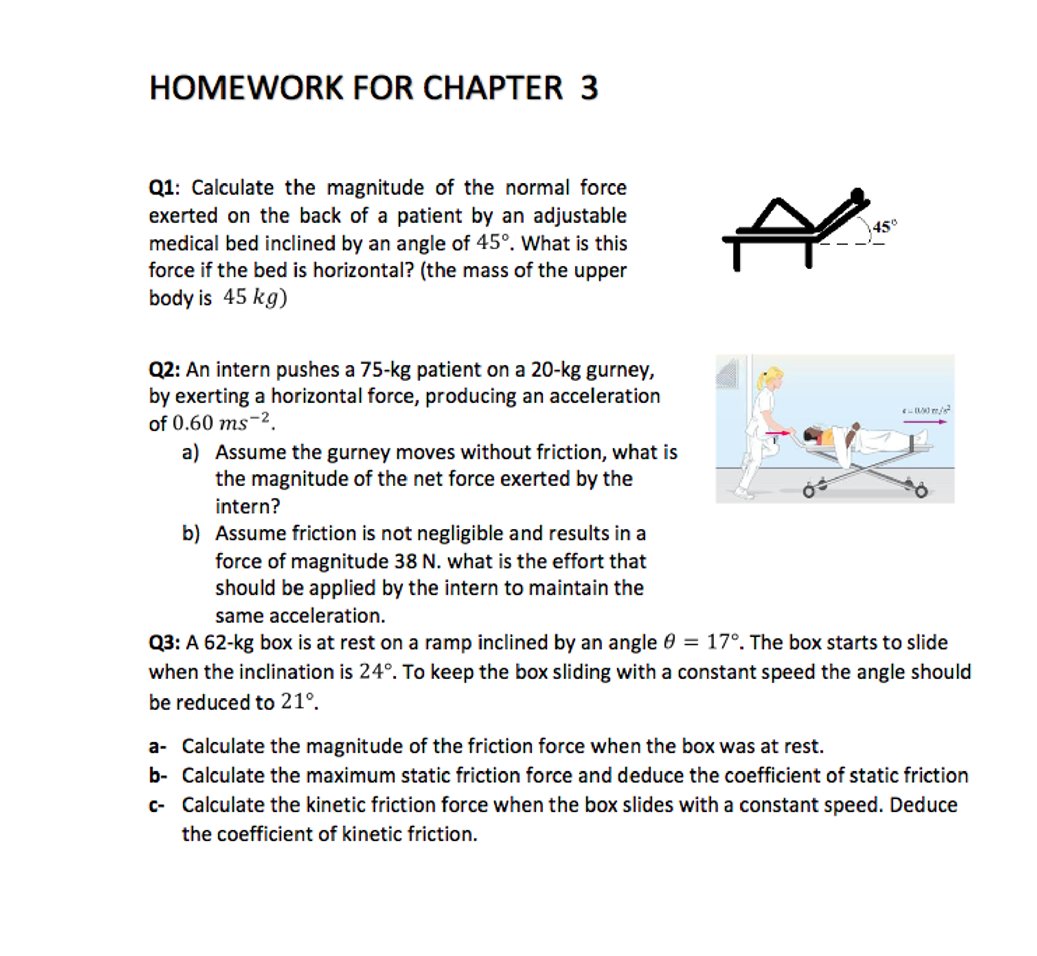 Solved Calculate the magnitude of the normal force exerted | Chegg.com
