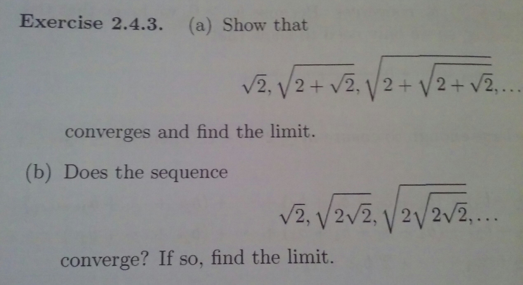 Solved Show that Squareroot 2, Squareroot 2 + Squareroot 2, | Chegg.com