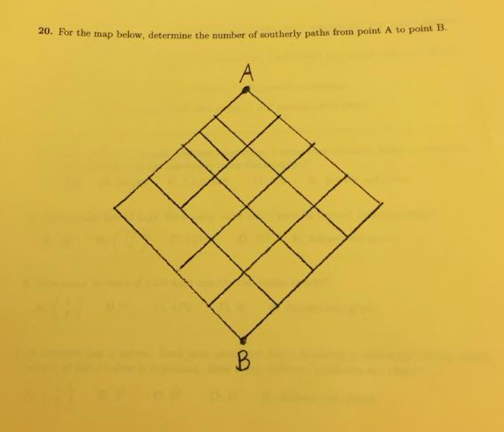 Solved 20. For the map below, determine the number of | Chegg.com