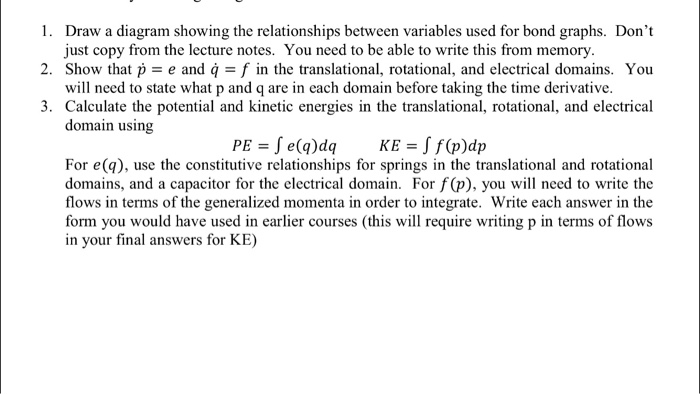 1. Draw a diagram showing the relationships between | Chegg.com