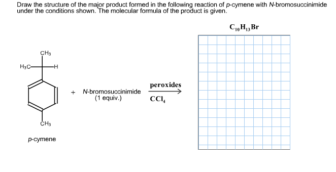 Solved Draw The Structure Of The Major Product Formed In The