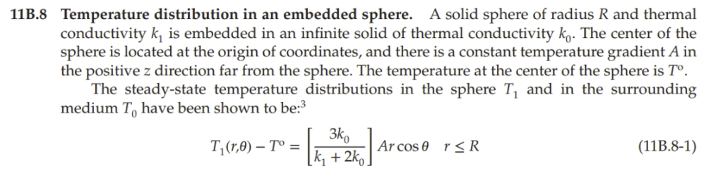 Solved 11B.8 Temperature distribution in an embedded sphere. | Chegg.com