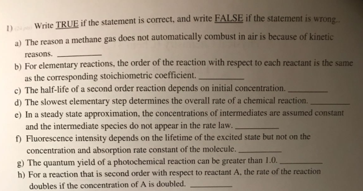 Solved Write TRUE if the statement is correct, and write | Chegg.com