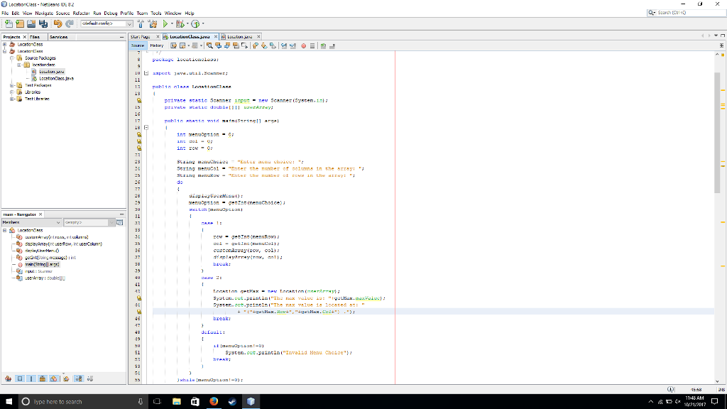 Solved I need helping making class a class level variable | Chegg.com