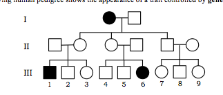 Solved The following human pedigree shows the appearance of | Chegg.com