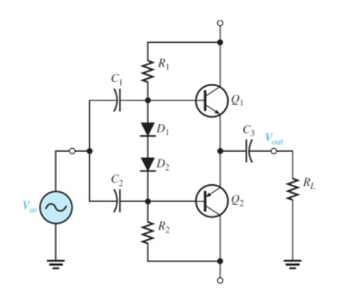 Solved Consider the following Class AB power amplifier | Chegg.com