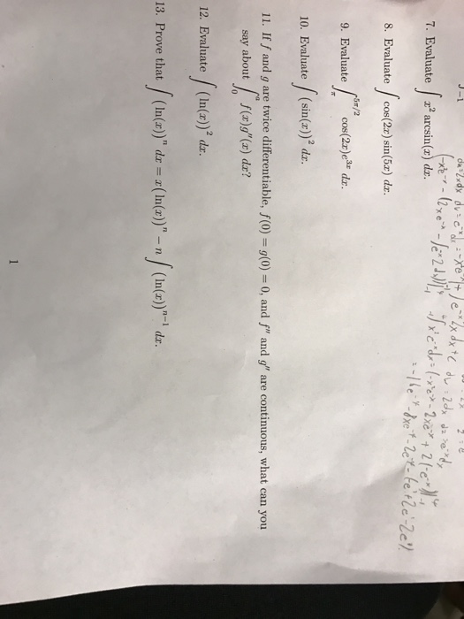 Solved Evaluate integral x^2 arcsin(x) dx. Evaluate | Chegg.com