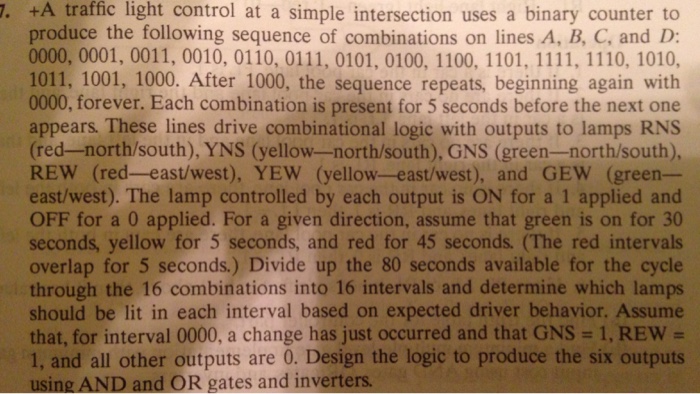 A Traffic Light Control At A Simple Intersection 