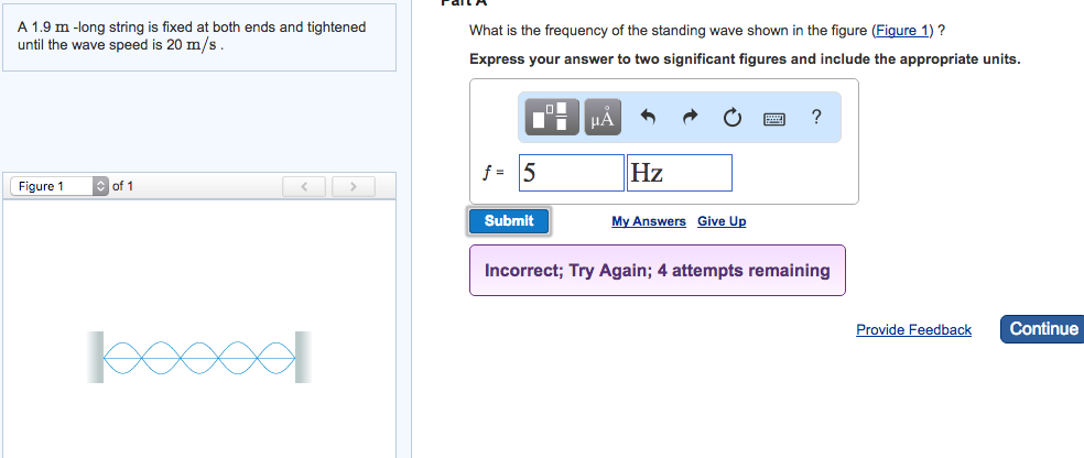 Solved A 1.9 m -long string is fixed at both ends and | Chegg.com