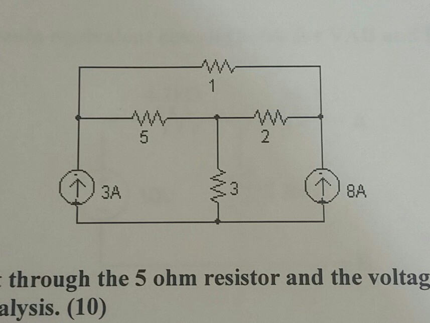 Solved A. Solve for the current through the 5 ohm resistor | Chegg.com