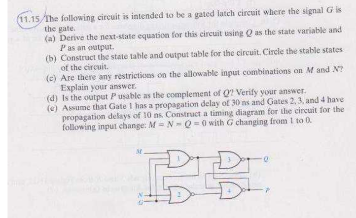 Solved The following circuit is intended to be a gated latch | Chegg.com