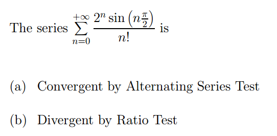 Solved: The Series Convergent By Alternating Series Test D... | Chegg.com