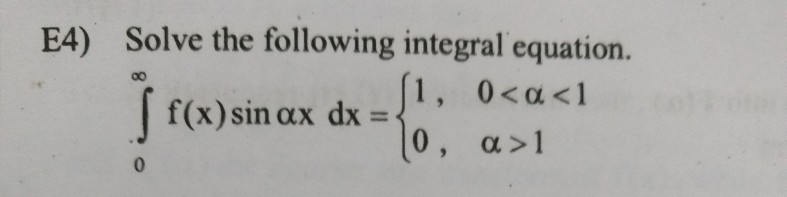 Solved Solve the following integral equation. | Chegg.com