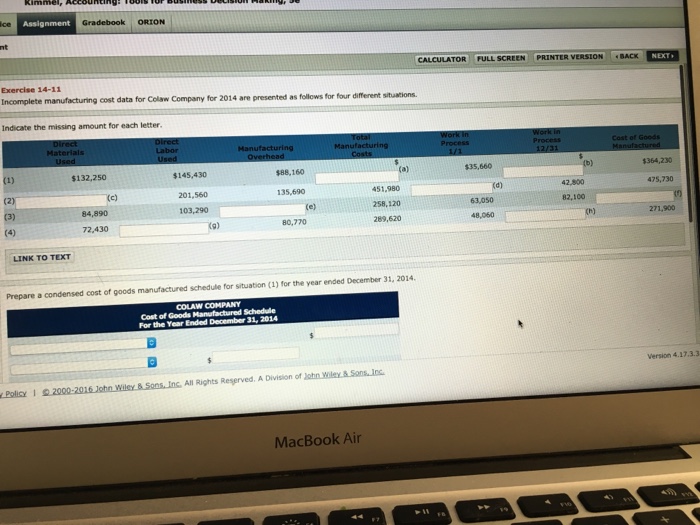 Solved Assignment Gradebook ORION CALCULATOR FULL SCREEN | Chegg.com