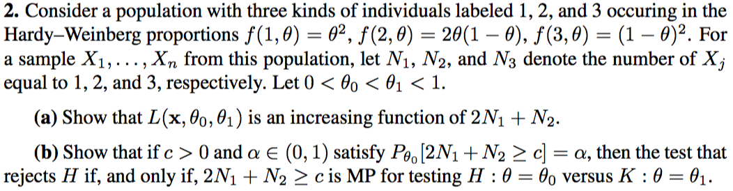 Consider a population with three kinds of individuals | Chegg.com
