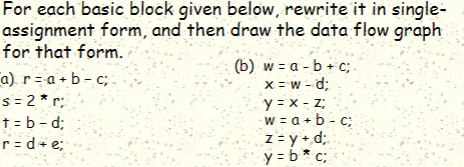 Solved For each basic block given below, rewrite it in | Chegg.com