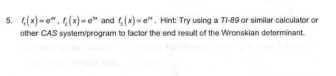 Solved Calculate the Wronskian of each of the following sets | Chegg.com