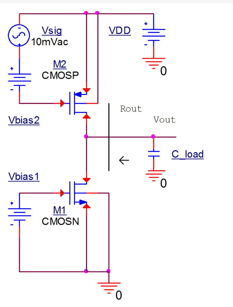 Solved The Amplifier Stage With A Pmos Transistor In The