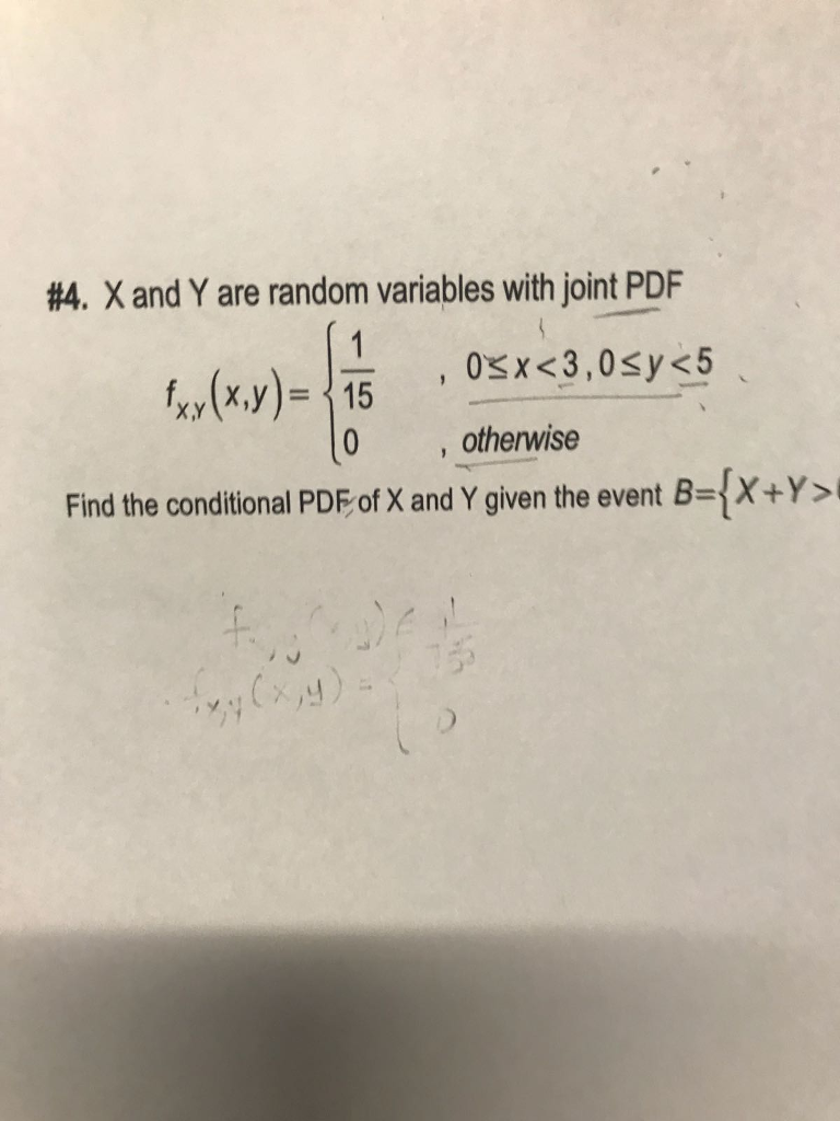 Solved #4. X and Y are random variables with joint PDF | Chegg.com