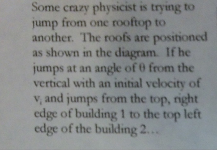Some crazy physicist is trying to jump from one | Chegg.com