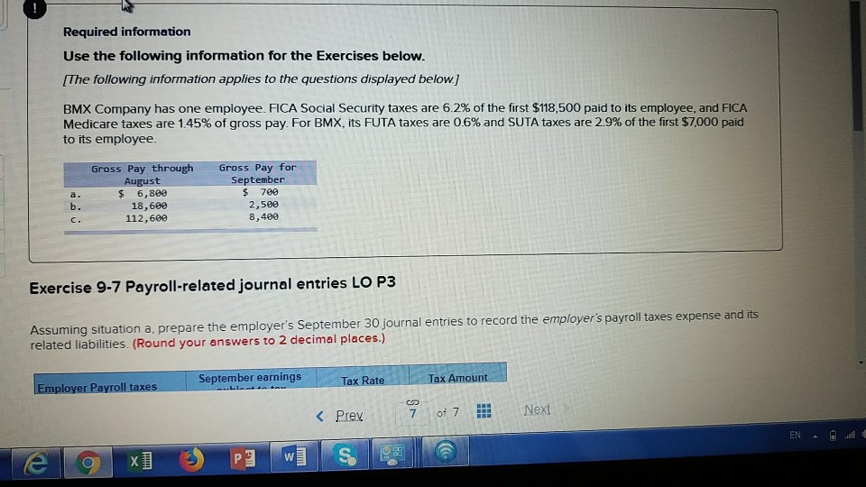 Solved 7 Exercise 9-7 Payroll-related journal entries LO P3 | Chegg.com