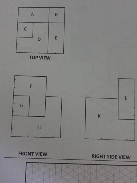 Solved OSketch an isometric view of the block above with the | Chegg.com