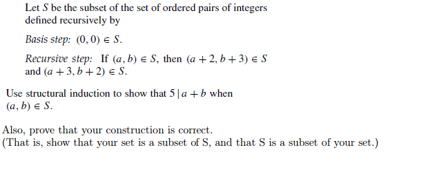 Solved Let S Be The Subset Of The Set Of Ordered Pairs Of