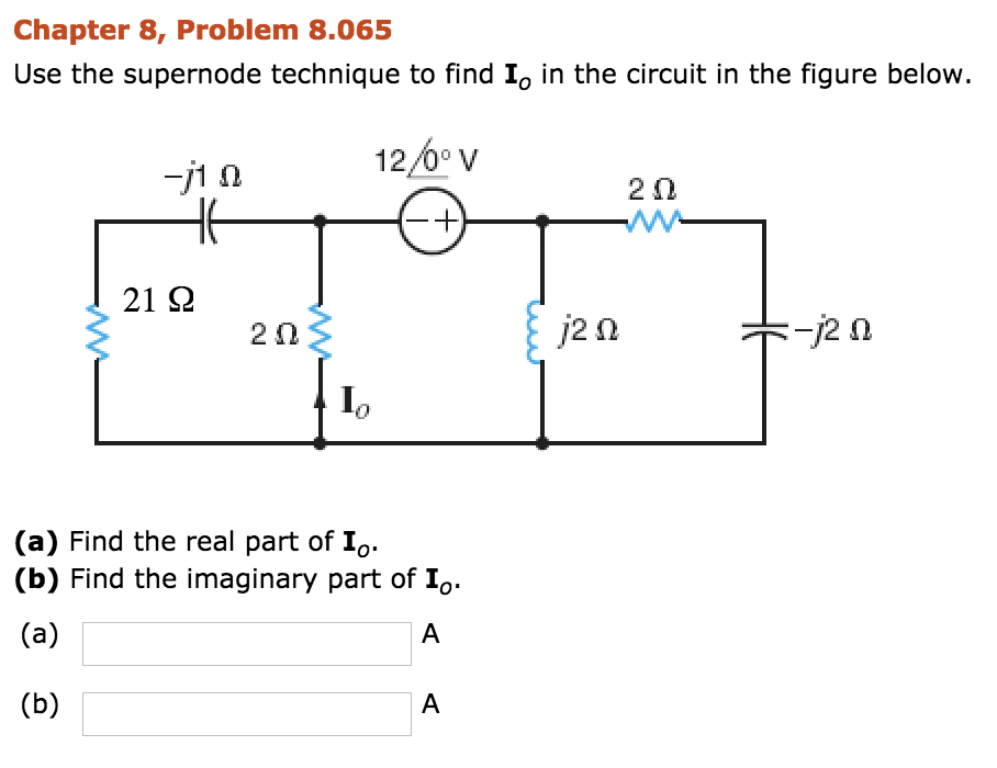 Solved Chapter 8, Problem 8.065 Use the supernode technique | Chegg.com