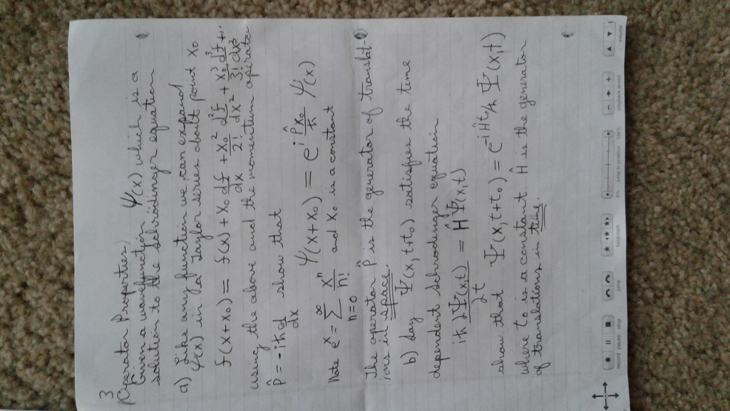 Solved Given A Wave Function Psi X Which Is A Solution To
