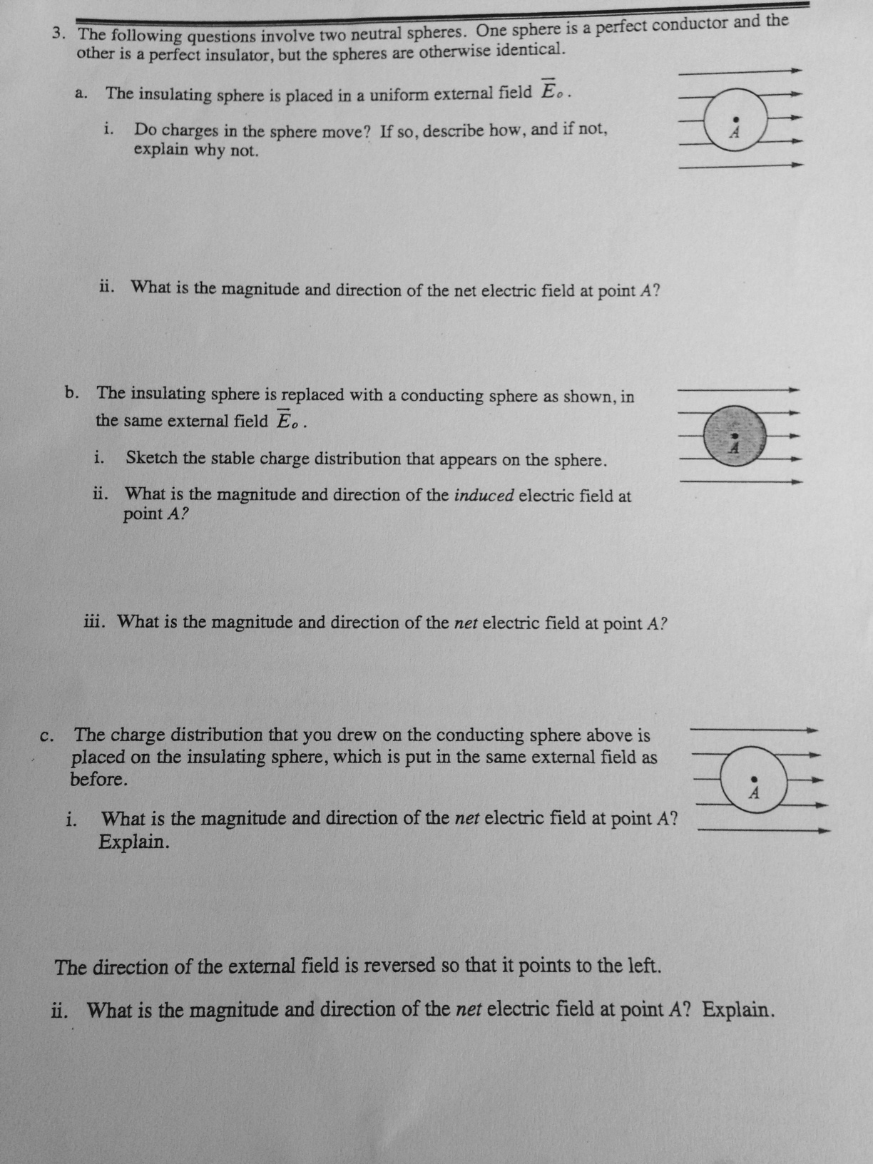 Solved 3. The following questions involve two neutral | Chegg.com