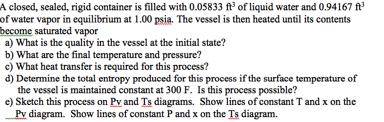Solved A closed, sealed, rigid container is filled with | Chegg.com