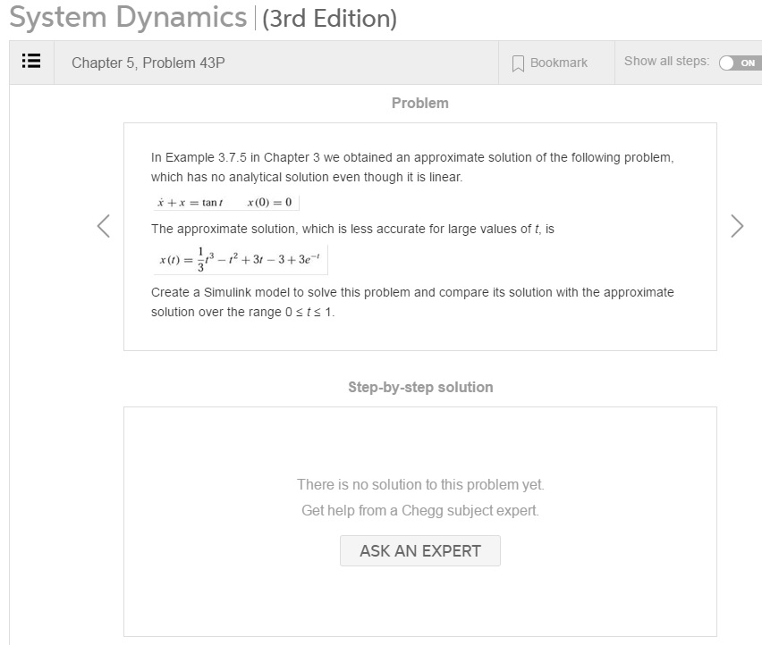 Solved In Example 3.7.5 in Chapter 3 we obtained an | Chegg.com