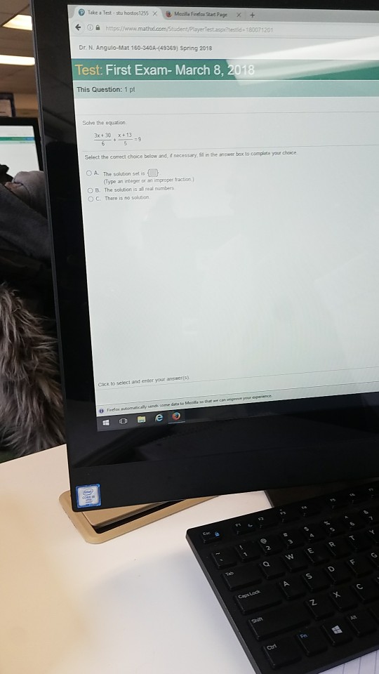 Solved Take a Test-stu hotos1255Morills Firdax Start Page ← | Chegg.com