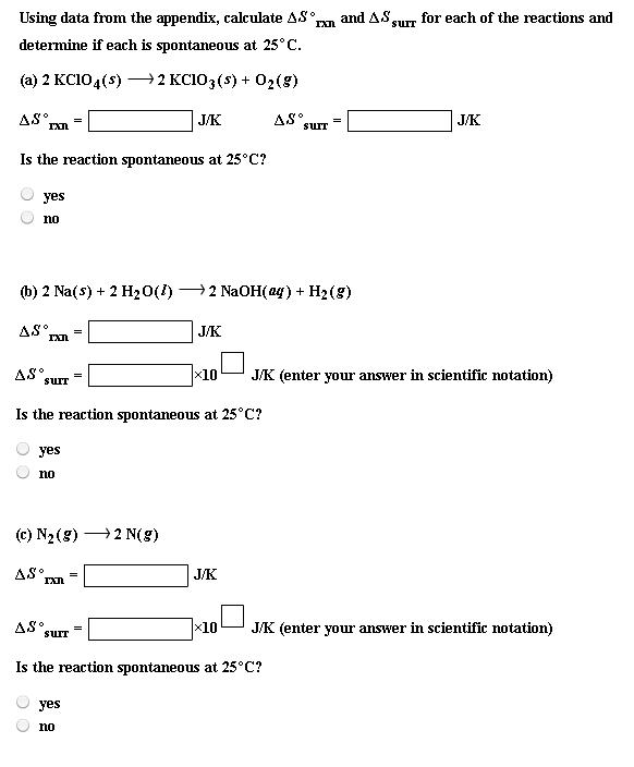 Solved Using Data From The Appendix Calculate Delta S 