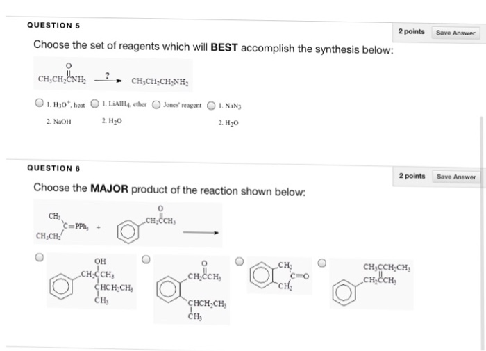 Solved Choose the set of reagents which will BEST accomplish | Chegg.com
