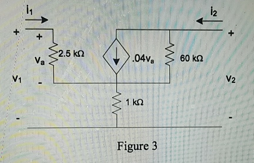 Solved Problem #3: Find the h-parameters for the network in | Chegg.com