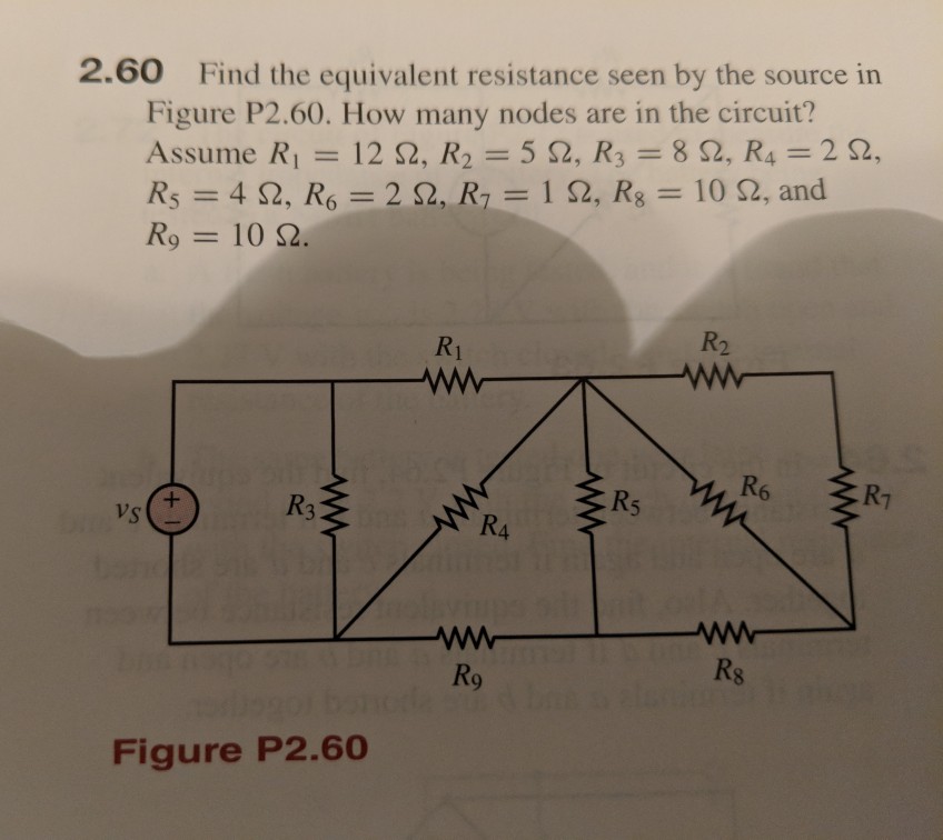 Solved 2.60 Find the equivalent resistance seen by the | Chegg.com