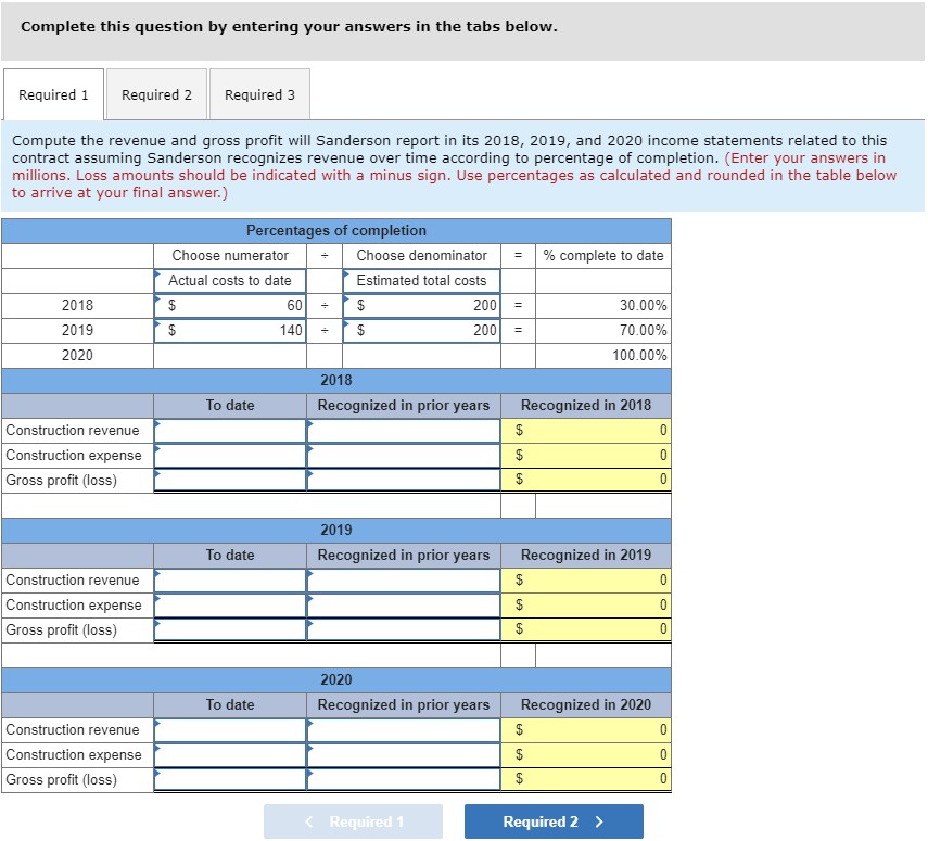Solved Exercise 5-18 Long-term contract; revenue recognition | Chegg.com