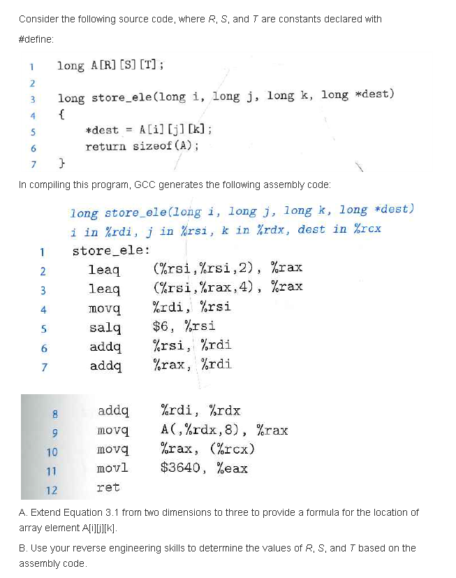 Solved Consider the following source code, where R, S, and T | Chegg.com